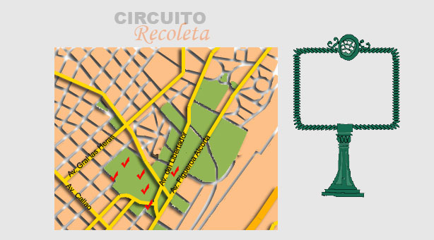 Mapa del Circuito Recoleta - Ciudad de Buenos Aires